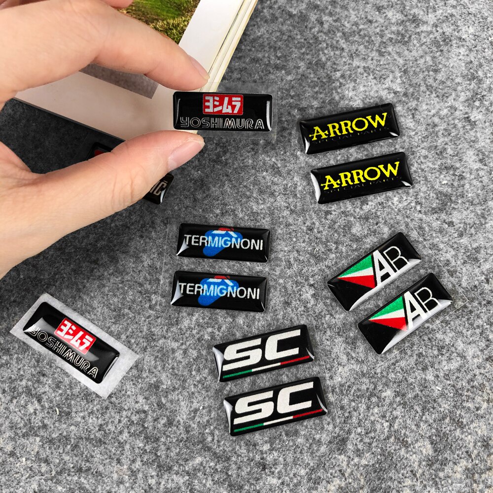 2pcs 3D Motorcycle Reflective Exhaust Pipe Stickers for Yoshimura ...