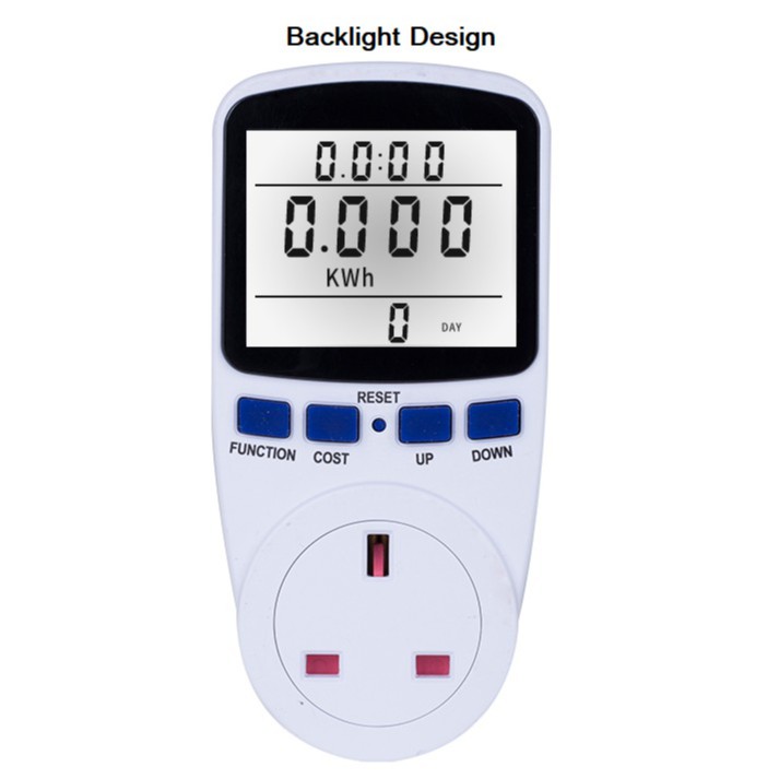 Digital Power Meter Watt Meter UK Socket Energy Meter Current Voltage ...