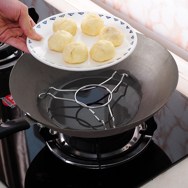 🇲🇾🐻 Stainless Steel Triangle Steam Rack Kitchen Cooking Steaming Rack ...