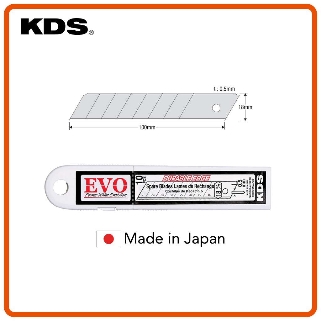 KDS LB-10 EVO Spare Blade 18MM Knife Cutter Pisau Refill | Shopee Malaysia