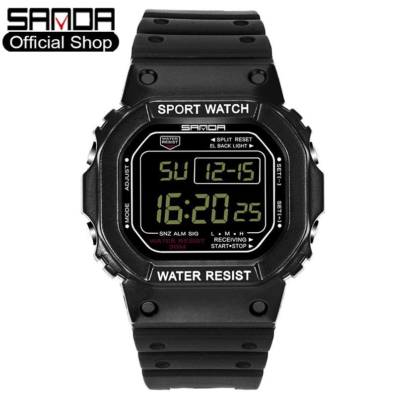 Sanda Digital Watch Luxury Waterproof LED Men Watch Women Watch ...