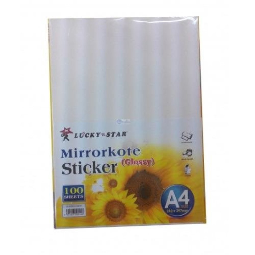 Lucky Star Mirrorkote Sticker A4 100sheets (Glossy)ucky Star Mirrorkote ...