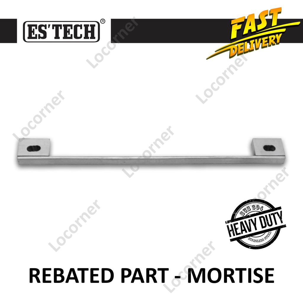 ES'TECH Stainless Steel Rebated Part - for Standard Mortise 240mm ...