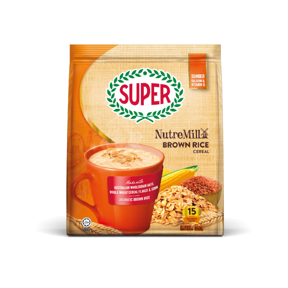 SUPER NutreMill Brown Rice Instant 4in1 Cereal Drink (15 Sachets ...