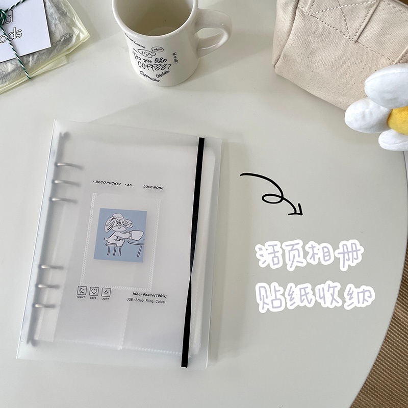 Ohaya A5 blinder Card Collection book Polaroid Photo Album idol card/Business card/photo Sticker ...