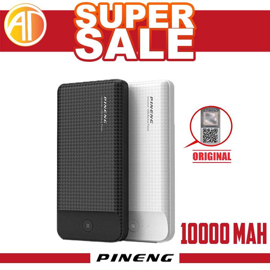 Original Pineng PN-936 10000mAh Powerbank Small Light Slim LED Light ...