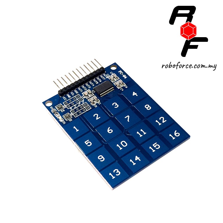 4x4 Capacitive Touch Keypad for Arduino/Raspberry Pi/ ARM/ 8051 Microcontrollers (STEM/Robotics ...