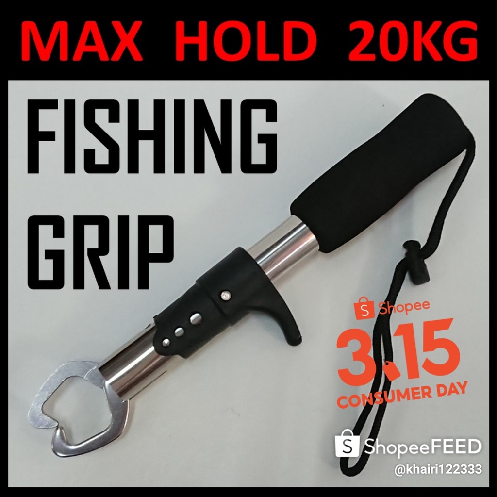 FISHING GRIP FISH GRIPPER FISH LIP GRIP TRIGGER LOCK CLAMP CANGKUK ...