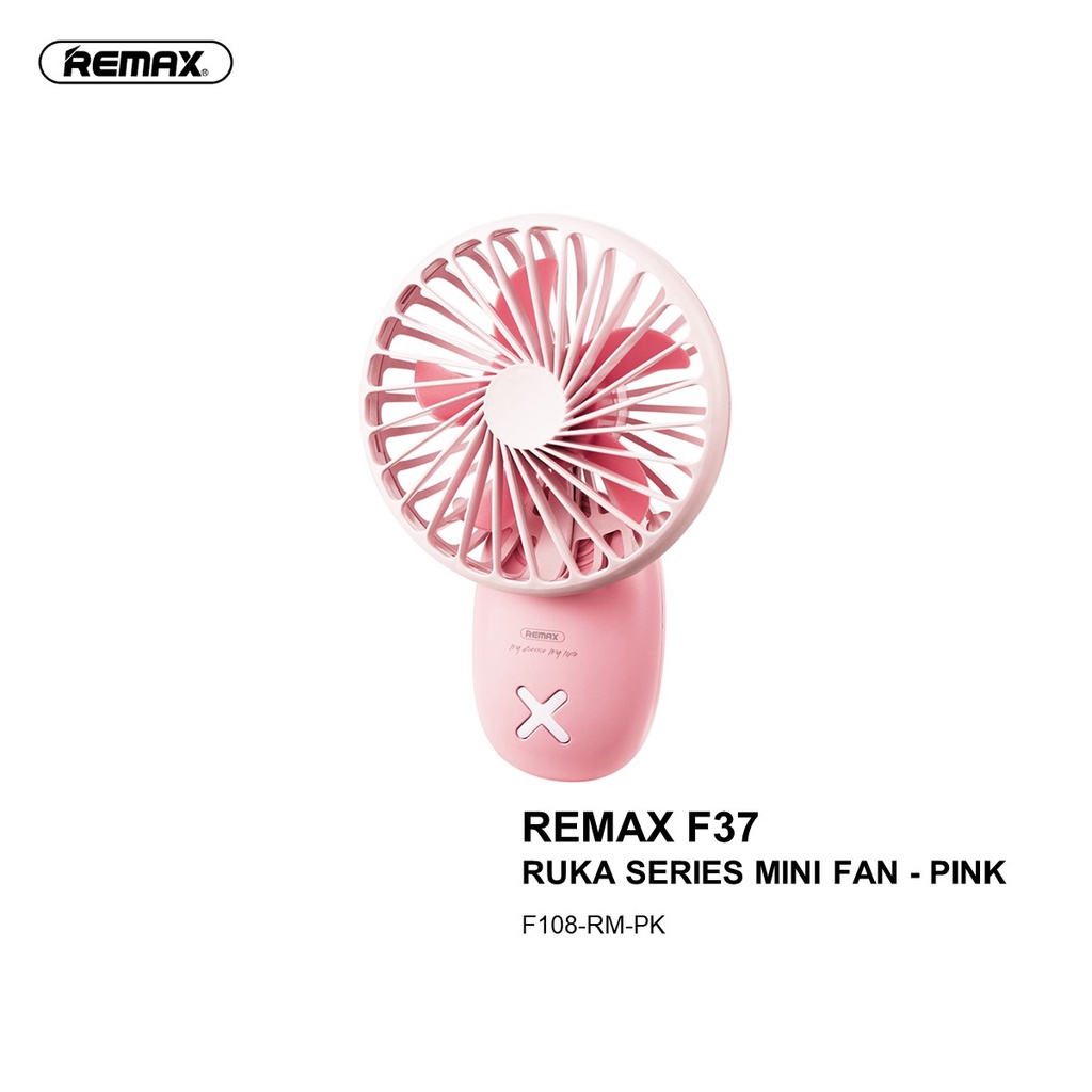 REMAX F37 RUKA SERIES MINI FAN - PINK | Shopee Malaysia