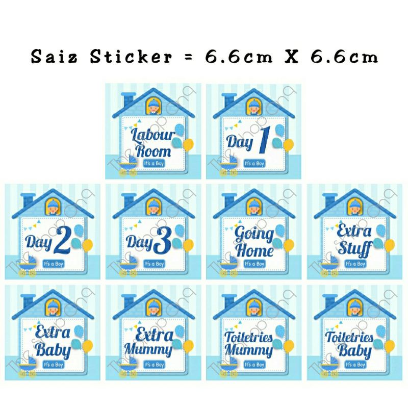 10pcs ziplock + stickers + free Checklist to Hospital Card | Plastik ...