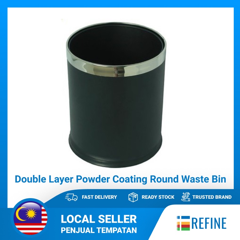 Double Layer Powder Coating Round Waste Bin | Shopee Malaysia