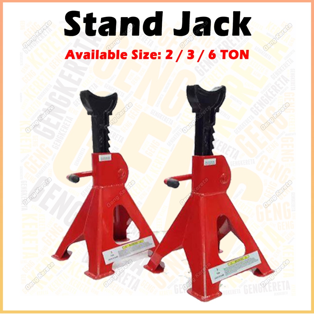 Heavy Duty Car Steel Stand Jack Tayar Stands 2 / 3 / 6 Ton Jack Kereta ...