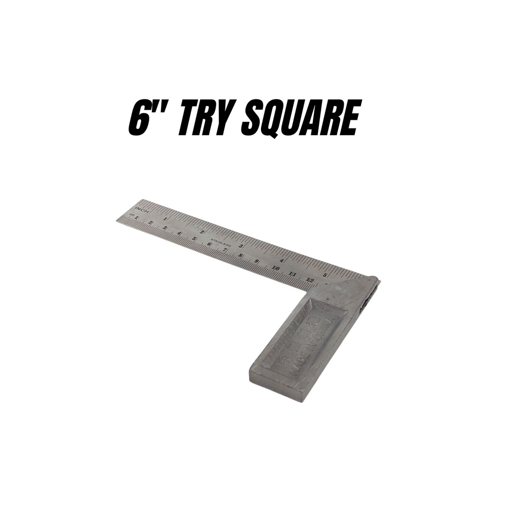Try Square Steel Carpenter Square Scale Ruler Tools L Shape Pembaris ...
