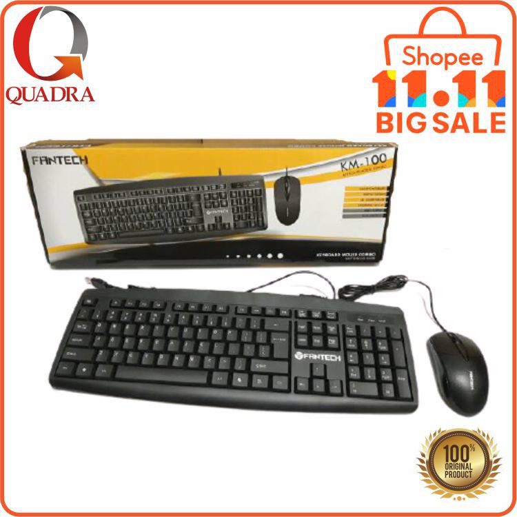 Fantech Km-100 Combo Mouse Keyboard | Shopee Malaysia