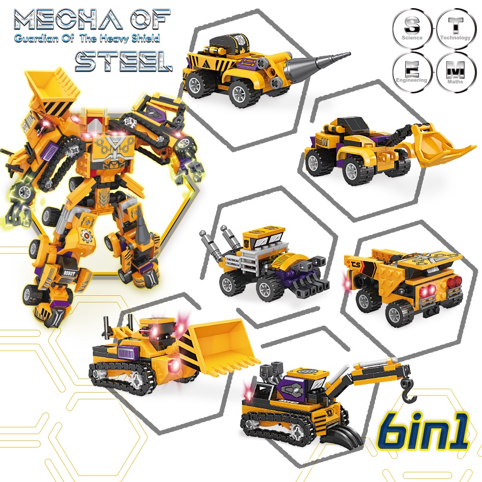 12 in 1 Engineering Series Transforming Robot Transformers Engineer ...