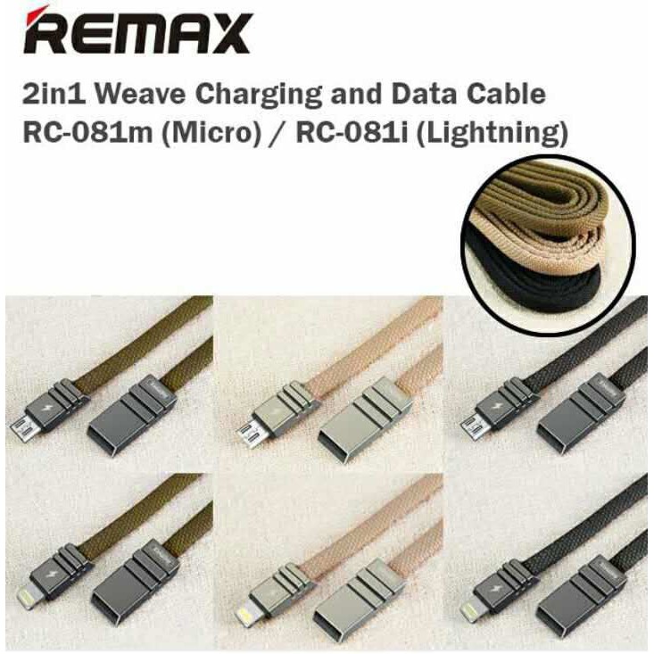 Original Remax RC-081 Cloth Weaving Data Cables for Micro USB Cable ...