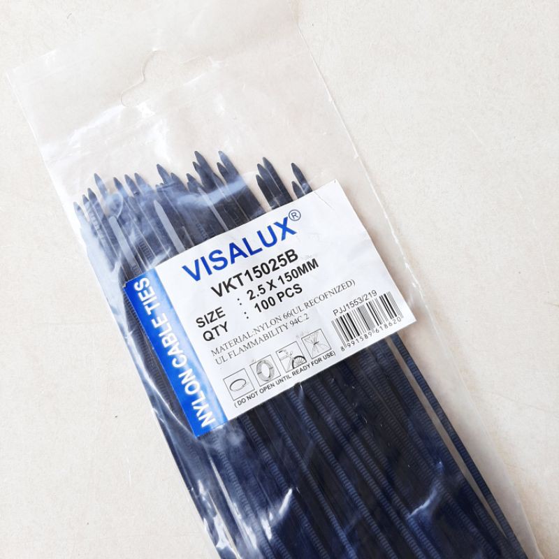 VISALUX CABLE TIES / CABLE ROPE 15CM 2.5 X 150MM (ISI 100) | Shopee ...