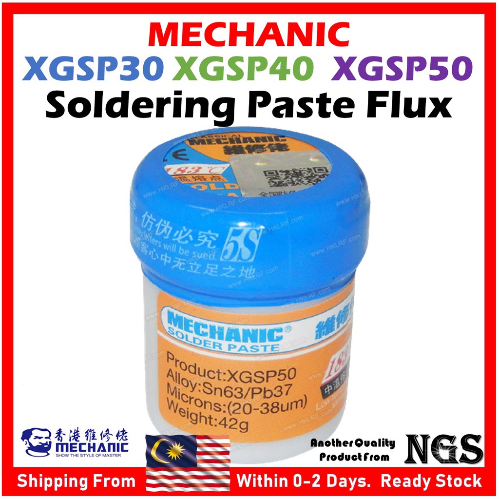 MECHANIC XGSP30 XGSP40 XGSP50 Sn63/Pb37 Soldering Paste Flux For ...