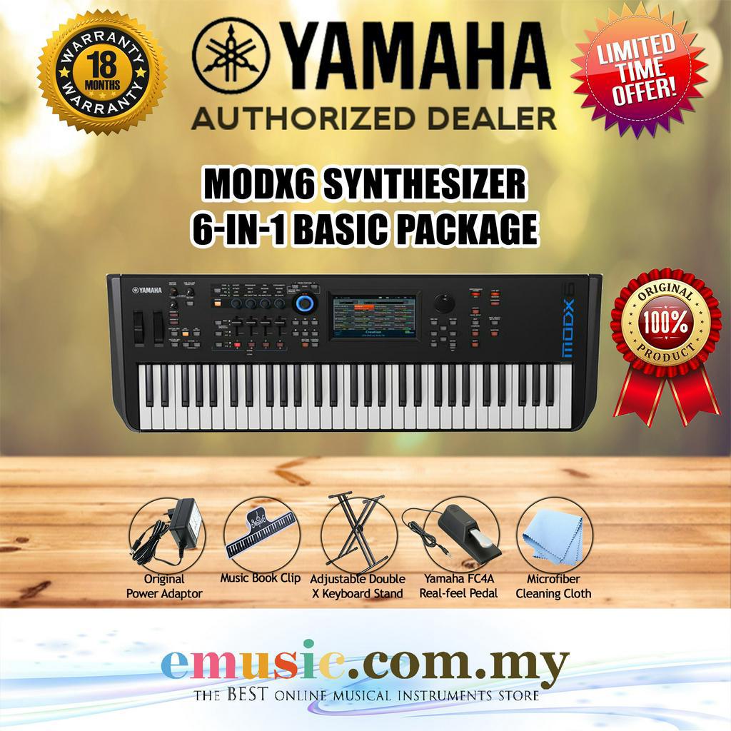 Yamaha MODX6 61-Key Synthesizer Basic Package (MODX 6 / MODX-6 ...