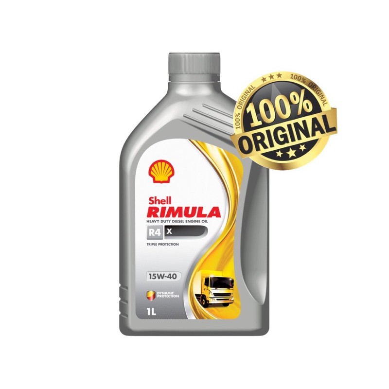 petronas engine oil SHELL RIMULA R4x 15W-40 1L 100% ORIGINAL | Shopee ...