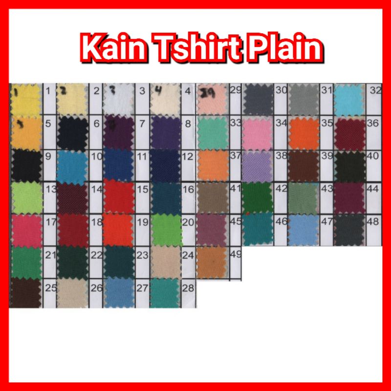 (1)Kain Tshirt Cotton Knit Plain Fabric, Textile TC Single Jersey 1 ...