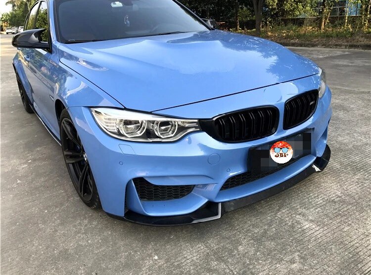 BMW F30 F80 M3 CS Front Lip Diffuser Bodykit ABS Gloss Black 318 320 ...