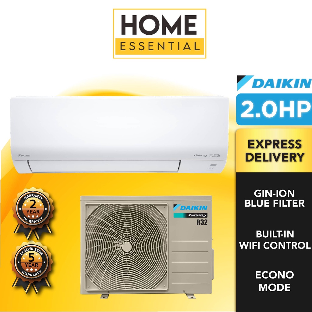 Daikin 1.0HP -4.0HP R32 Standard Inverter Air Cond | FTKF Series ...