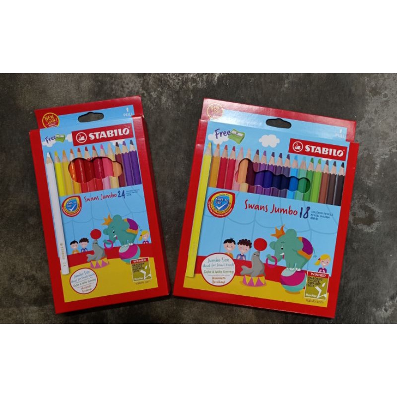 STABILO JUMBO 18/24 COLOUR PENCIL | Shopee Malaysia