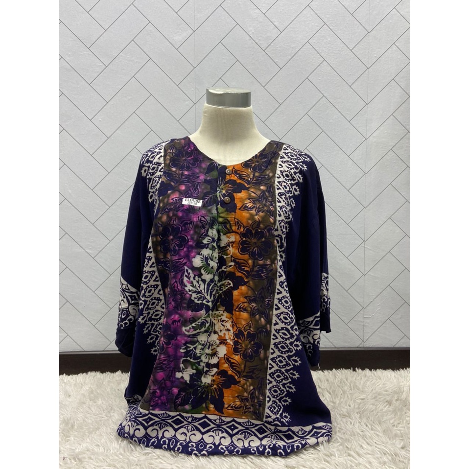 BLOUSE BATIK SOLO TUGU AGUNG LENGAN 3 SUKU | Shopee Malaysia