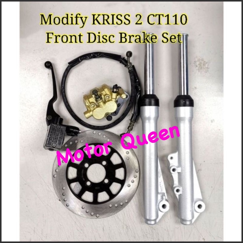 Modenas Kriss 110 1 Modify Kriss 2 Disc Brake Set Disk Brek : Fork + Master Pump + Hose ...