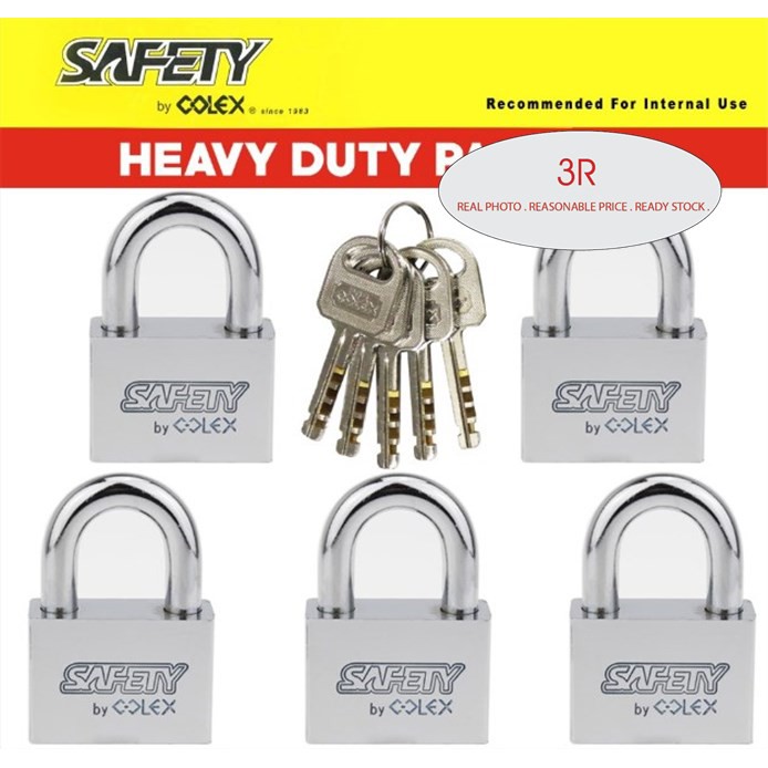 COLEX ZK502/503/504/505 # CHROME BODY STEEL kEYED ALIKE BRASS PAD LOCK ...