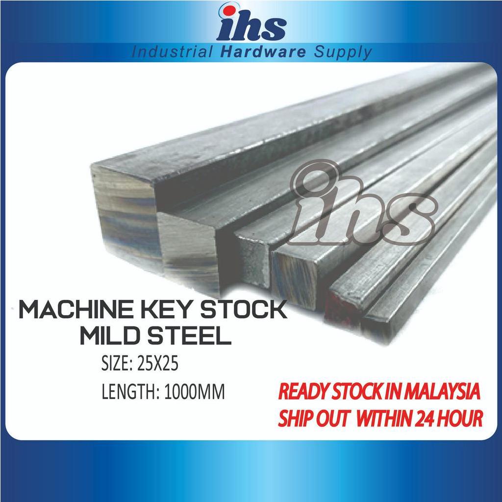 25X25X1000MM MACHINE SQUARE KEY STOCK, KEYWAY, KEY BAR, SQUARE BAR, KEY ...