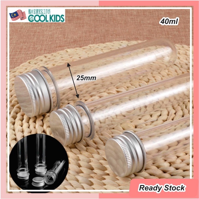 🎁READY STOCK🎁40ml Plastic Test Tubes Bottle Multipurpose Tube Gift ...