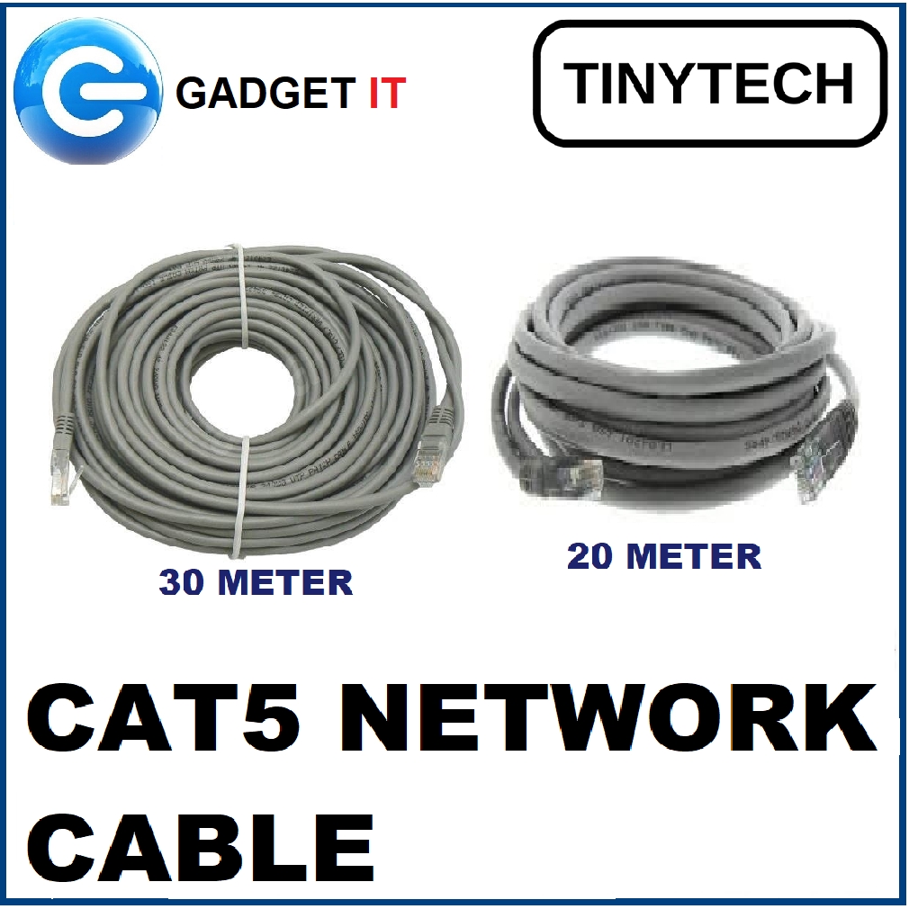 TINYTECH CAT5 NETWORK CABLE 20METER/30METER (CAB-NT-20M/CAB-NT-30M ...