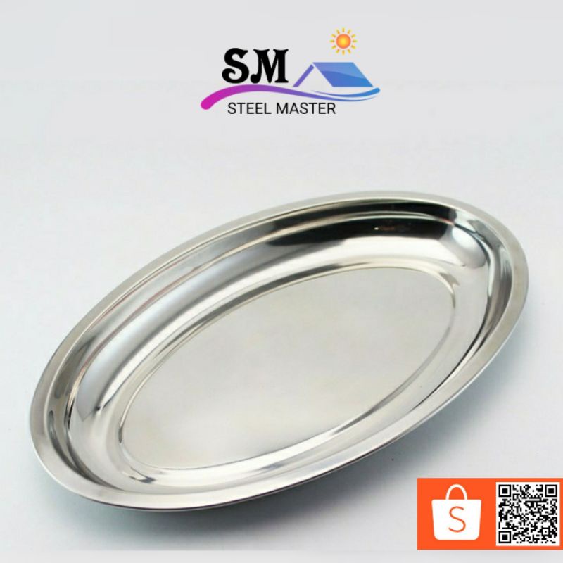 Stainless Steel Fish Plate /Oval Plate/ Egg Shape Plate /Steam Fish ...