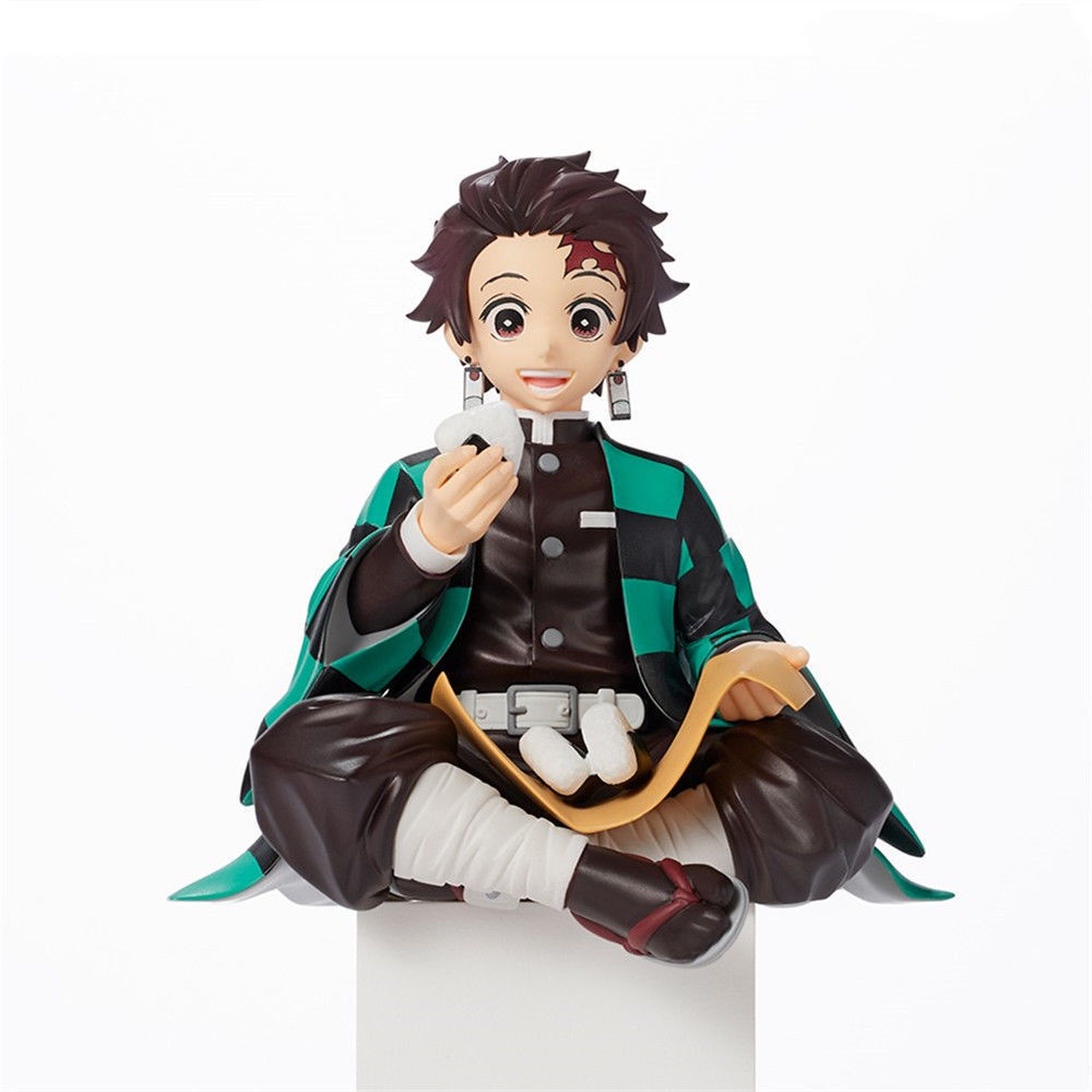 Demon Slayer Anime Figure Sitting position eat rice PVC Figure Model ...