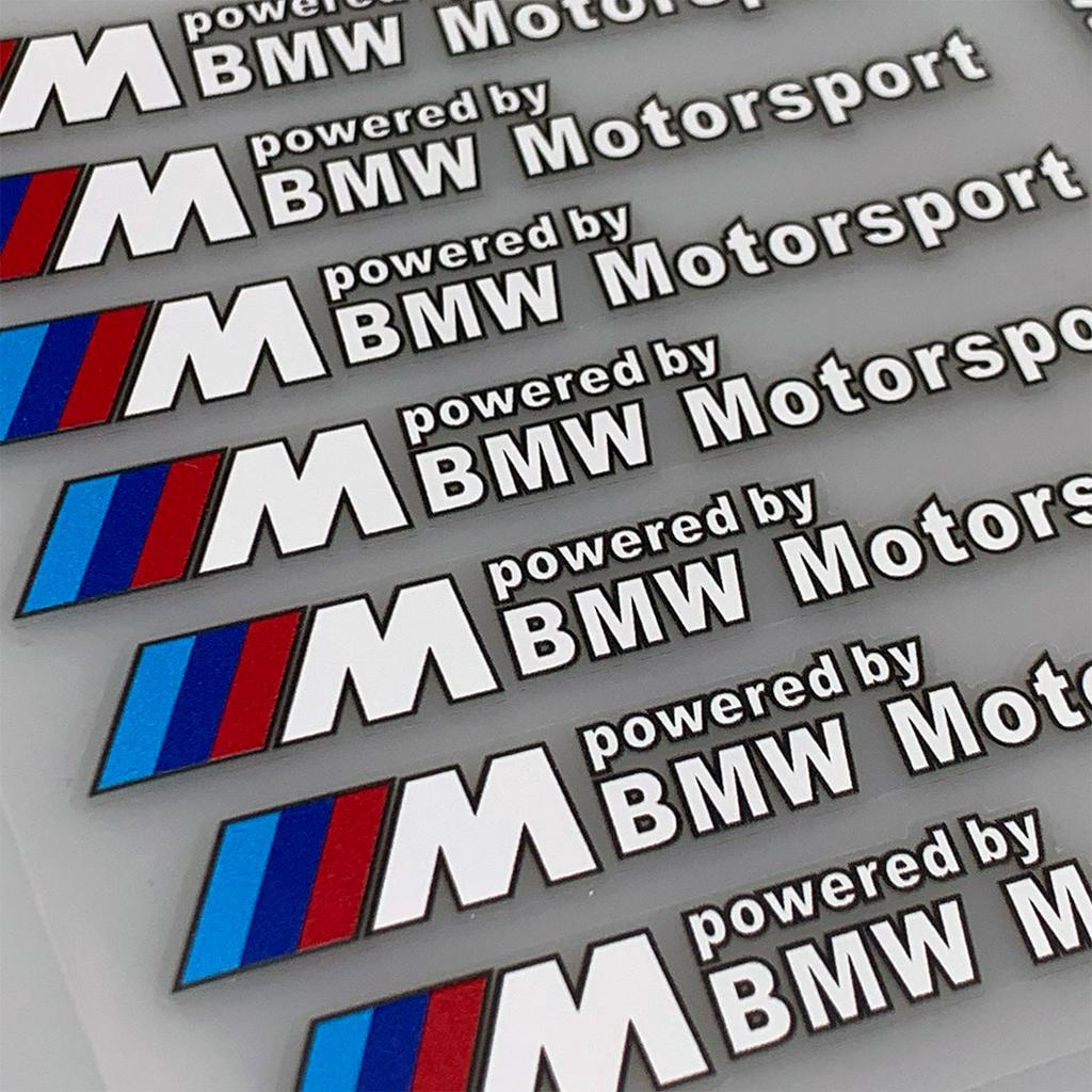 8PCS/SET Polymer Car Body Nameplate Sticker for BMW M Powred by ...