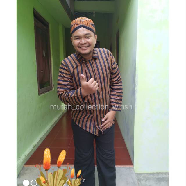 Men's Javanese Striated Clothes/Javanese Traditional Clothes/Men's ...