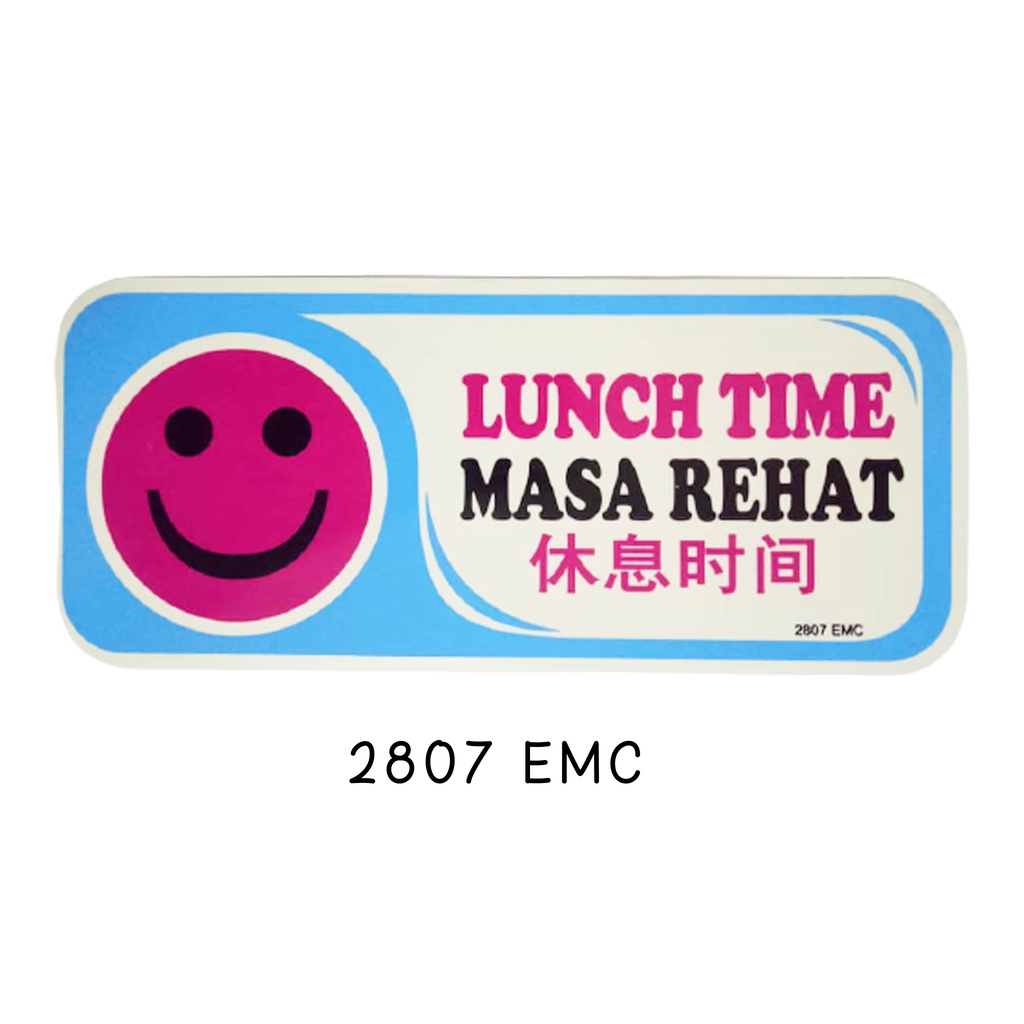 Sign Board 2807 EMC (LUNCH TIME) | Shopee Malaysia