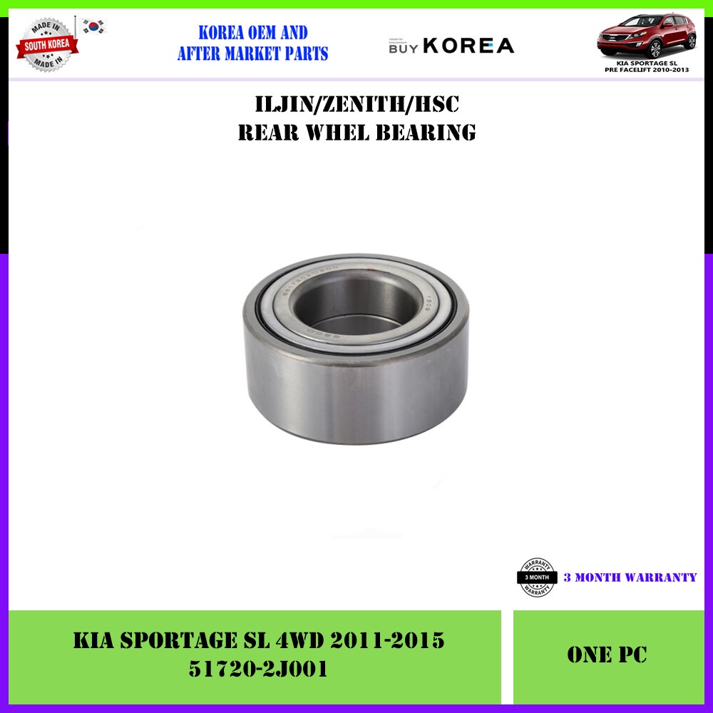 Kia Sportage SL 4WD 2011-2015 Rear Korea Aftermarket Wheel Bearing 1pc ...