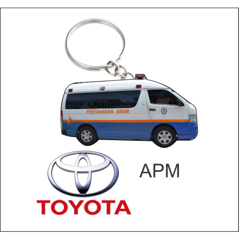 toyota Hiace jabatan Pertahanan awam ambulan ambulance keychain apm ...