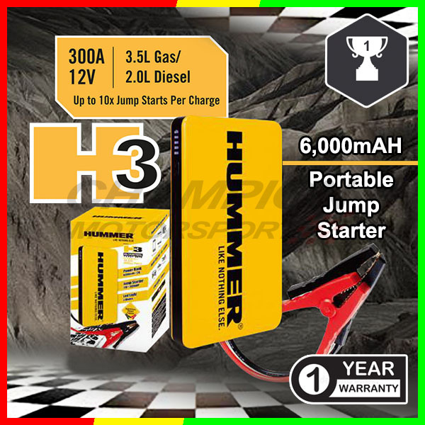 Hummer H3 Multifunctional Power Bank Jump Starter (6000mAh) | Shopee ...