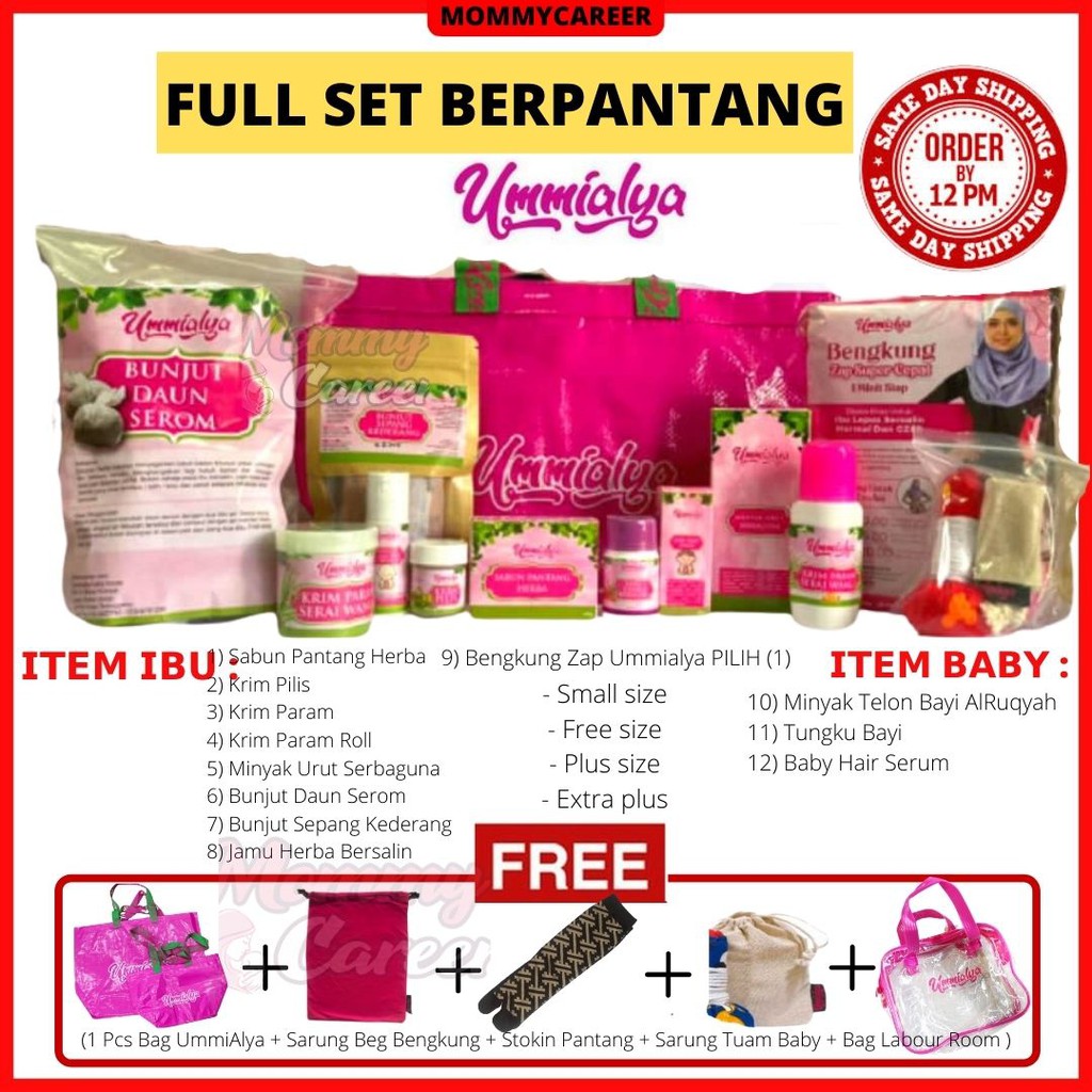 Set Pantang Lengkap UMMIALYA | SET BERPANTANG | SET IBU BERSALIN UMMI ...