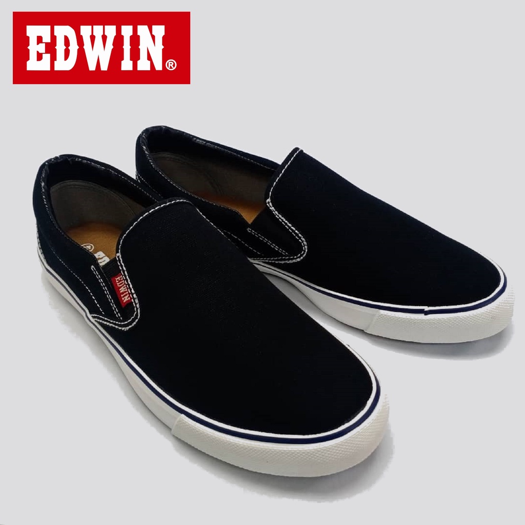 EDWIN MEN SHOES ~ E30332 Men Canvas Shoe - BLACK / GREY / NAVY | Shopee ...