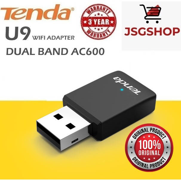 Tenda U9 Dual-band AC650 Wireless USB Adapter Auto-install WiFi ...