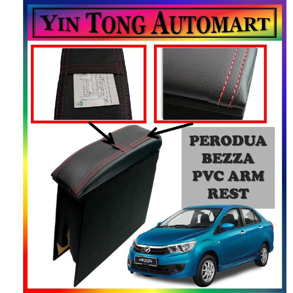 PERODUA BEZZA - Pvc Arm Rest Box With Red Line | Shopee Malaysia