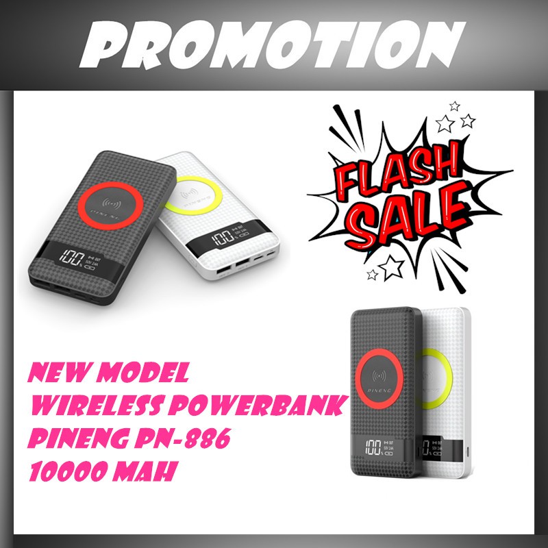 ORIGINAL Pineng Wireless Power Bank PN 886 Super Slim 10000mAh PN886 3 ...