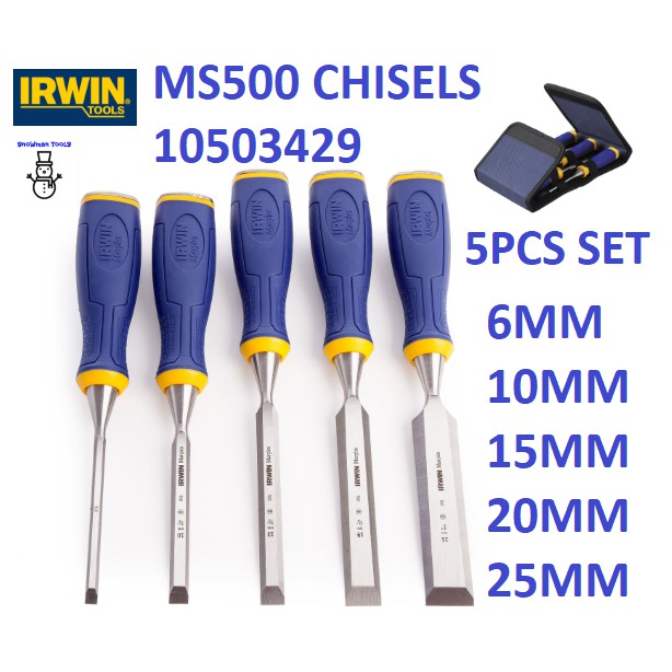 IRWIN MS500 CHISELS 3 PCS 5 PCS 6 PCS WOOD CHISEL SET WOODWORKING ...