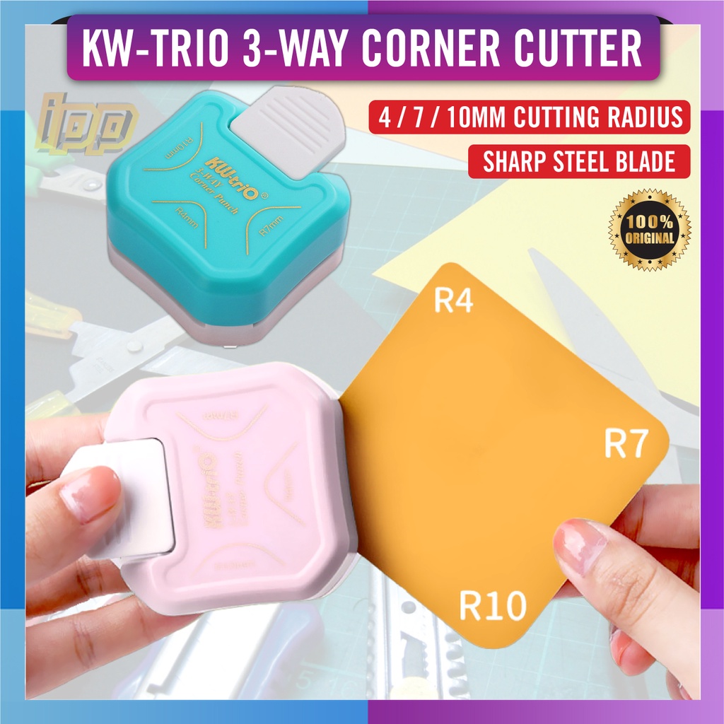 KW-TRIO 3 in 1 Corner Rounder 4mm, 7mm, 10mm / Round Corner Trimmer ...