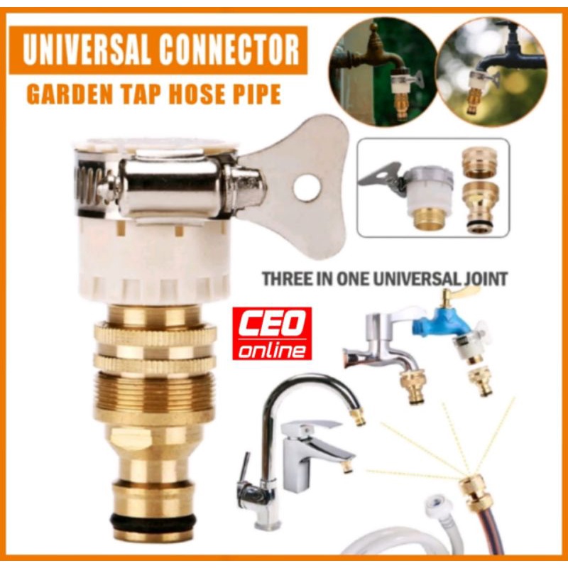 CEO 🇲🇾 Universal Water Faucet Adapter Tap Connector Garden Kitchen ...